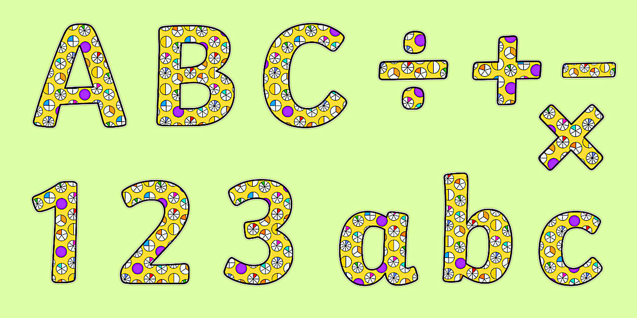 Fractions Display Lettering - Twinkl