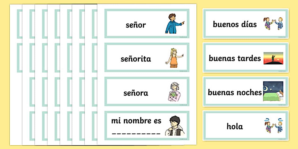 Year 3 Getting to Know You Word Cards Spanish (teacher made)