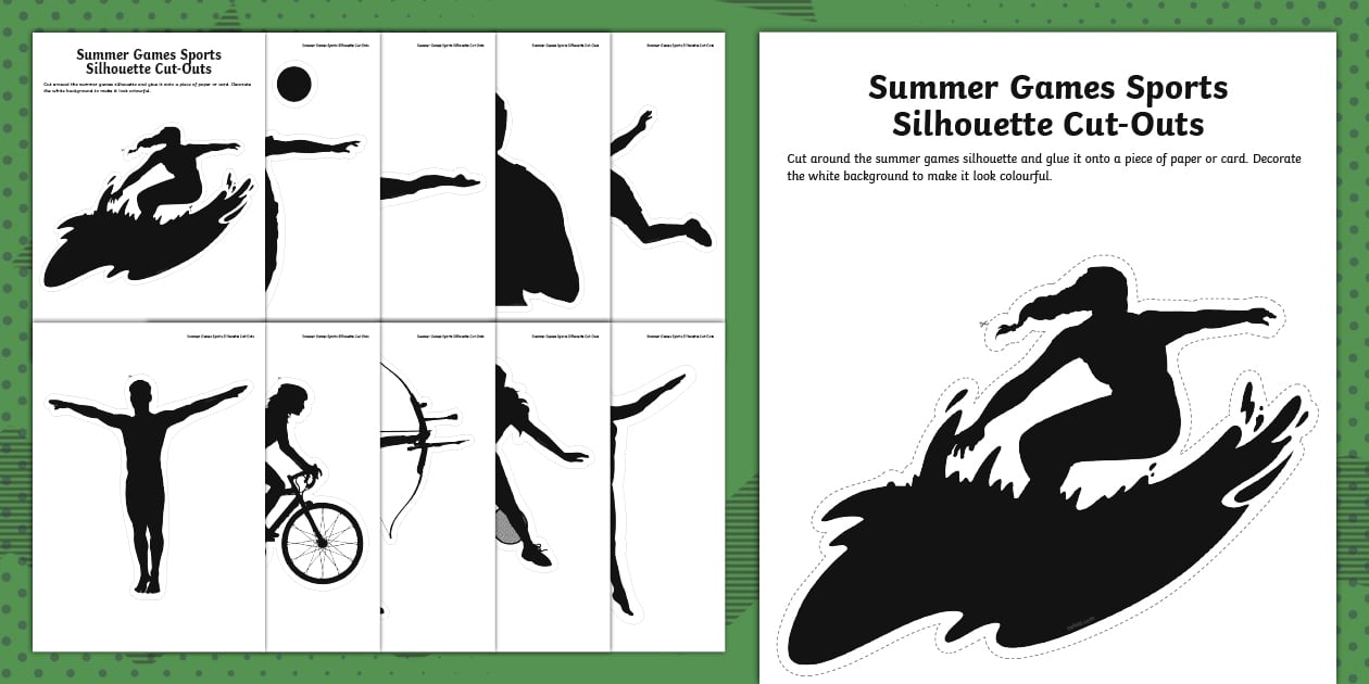 Summer Games Sports Silhouette Cut-Outs (teacher made)