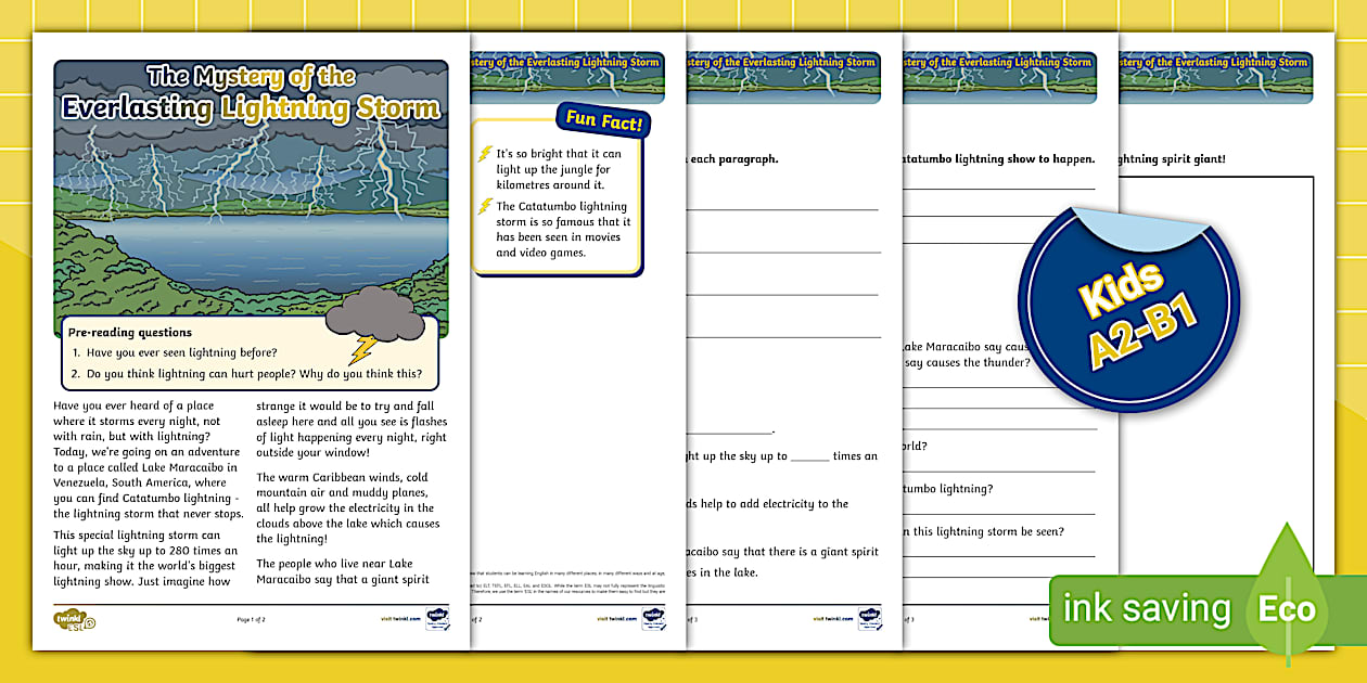 Catatumbo Lightning [Kids, A2-B1] (teacher made) - Twinkl