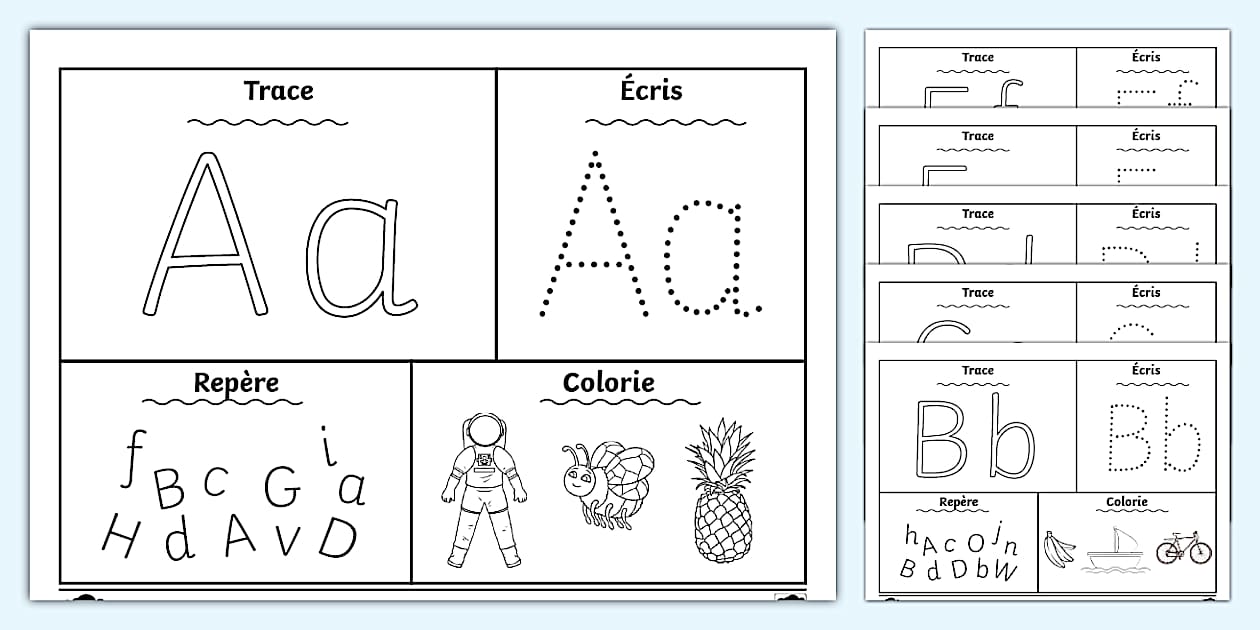 Feuilles d'activités : Les lettres de l'alphabet