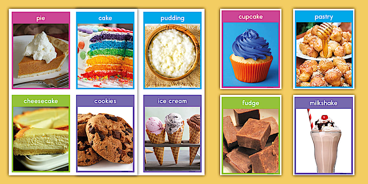 Dessert Photo Flash Cards (teacher made) - Twinkl