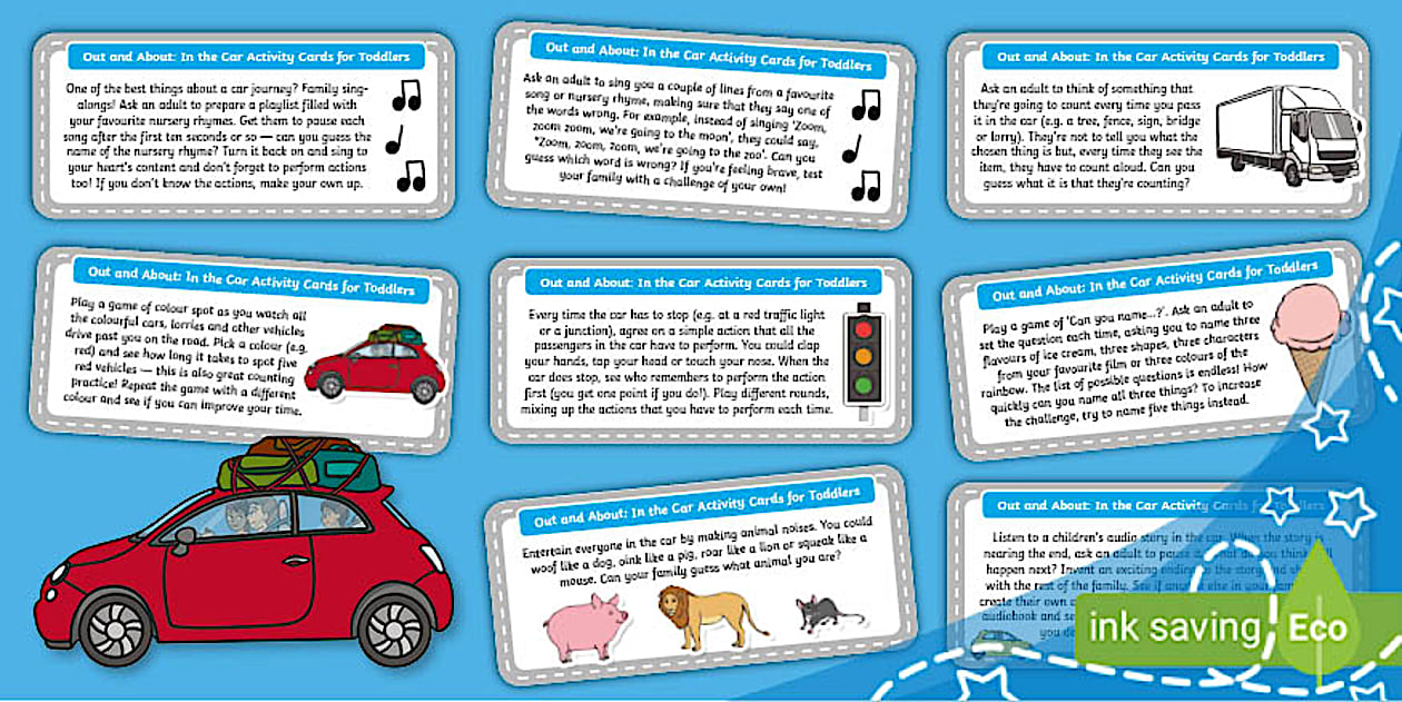 Out and About: In the Car Activity Cards for Toddlers