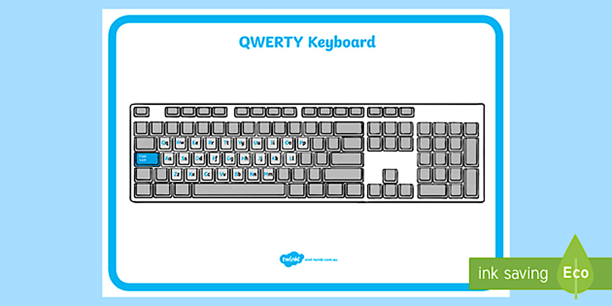 QWERTY Keyboard Display Poster (teacher made) - Twinkl