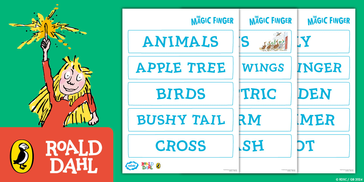 FREE! - The Magic Finger: Word Cards [Ages 5-7] - Twinkl