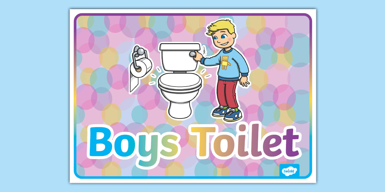 Boys Toilet Display Poster (teacher made) - Twinkl