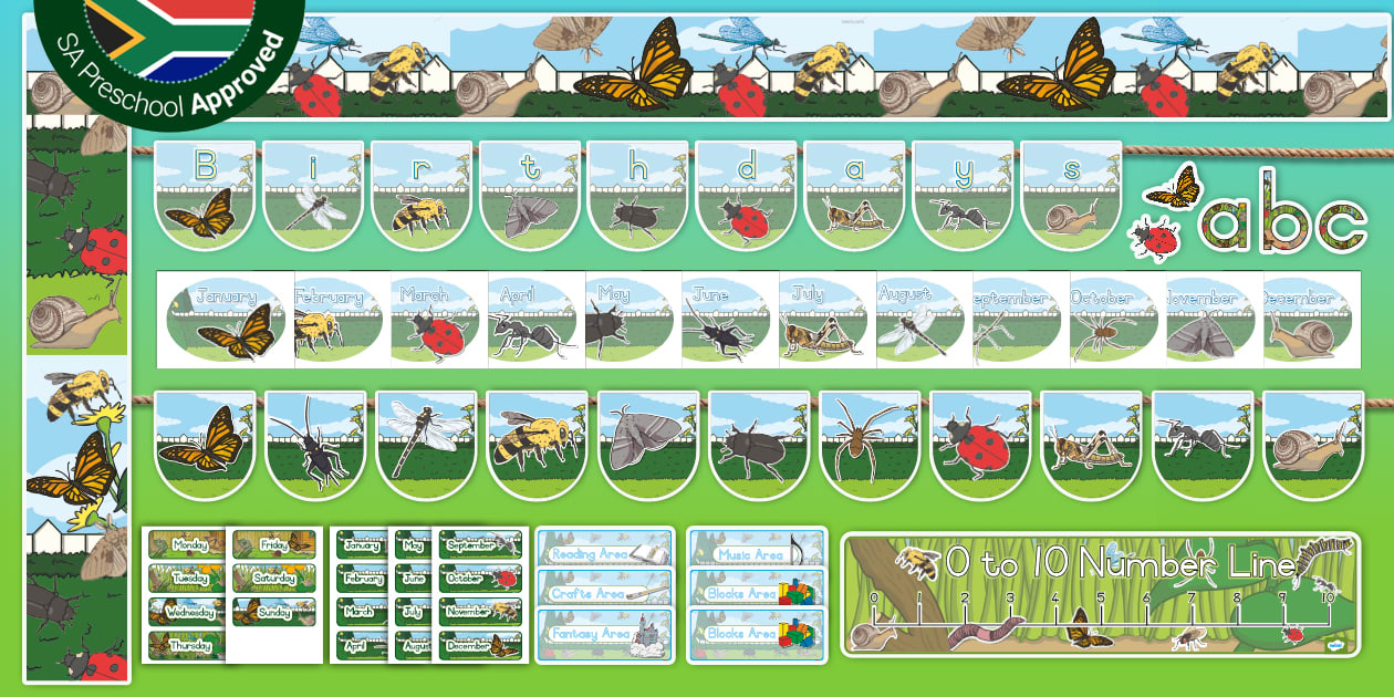 Insect-Themed Classroom Display Pack (Teacher-Made) - Twinkl