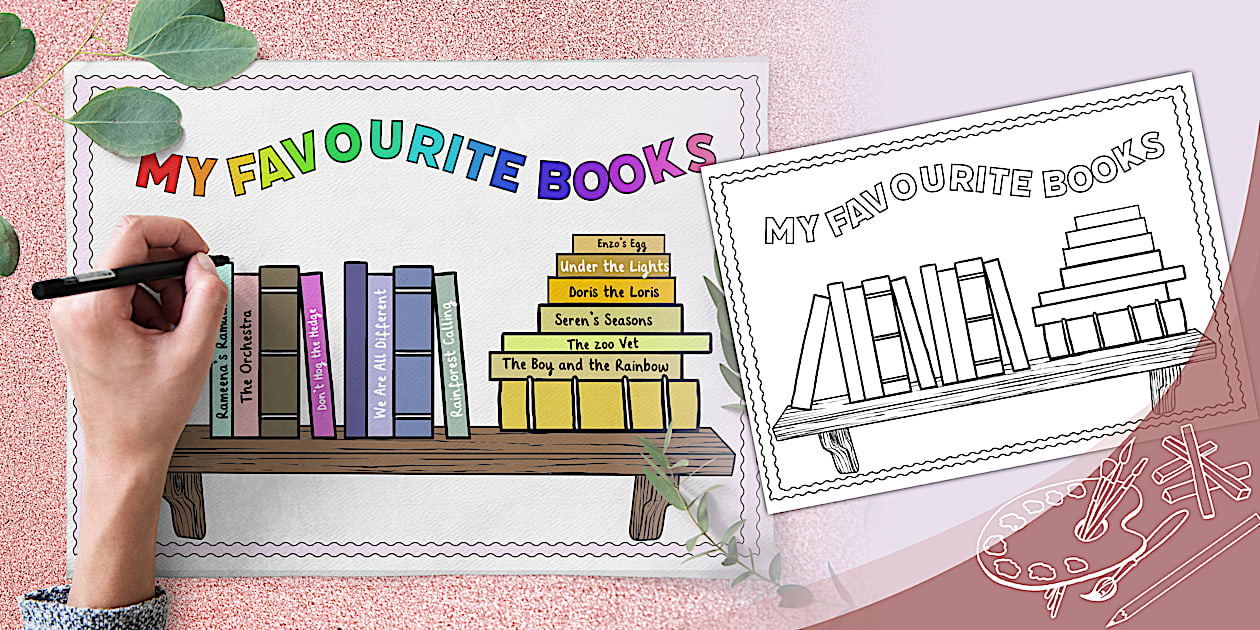 My Favourite Books Bookshelf Poster Activity (teacher made)