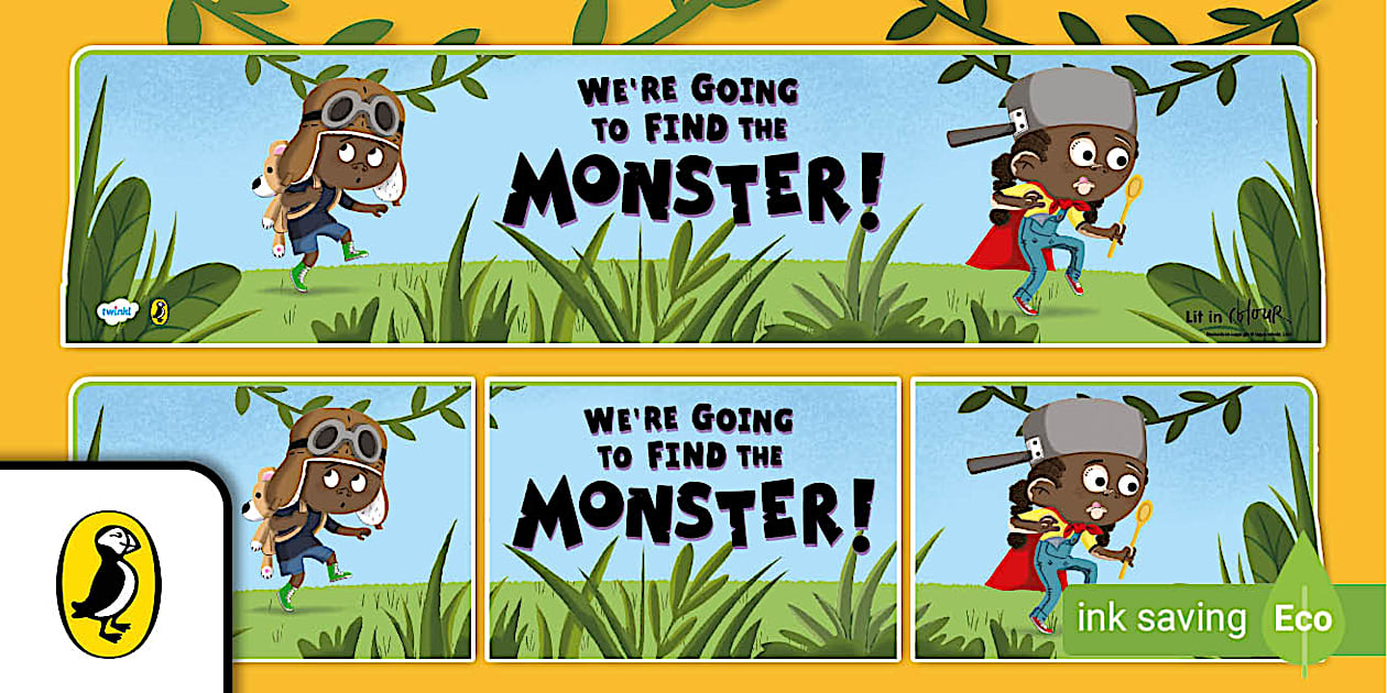 FREE! - We're Going to Find the Monster: Display Banner - Twinkl KS1