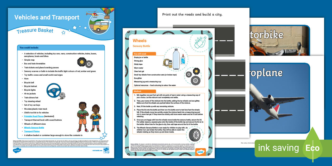 Vehicles and Transport Treasure Basket Ideas | Twinkl
