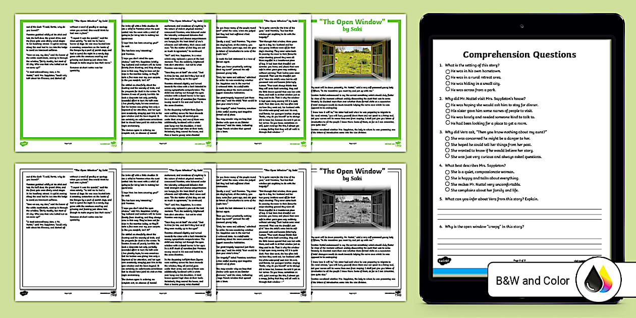 The Open Window Questions and Answers PDF | Twinkl USA