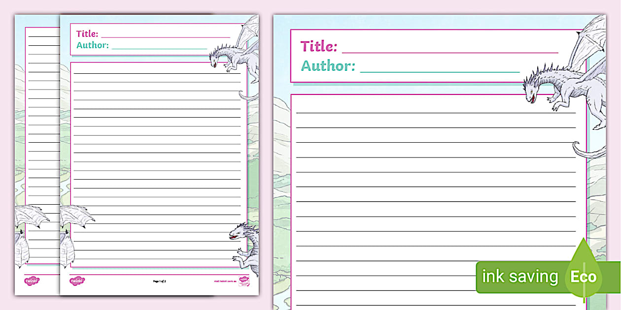 Fantasy Writing Paper to Support Teaching of Rowan of Rin