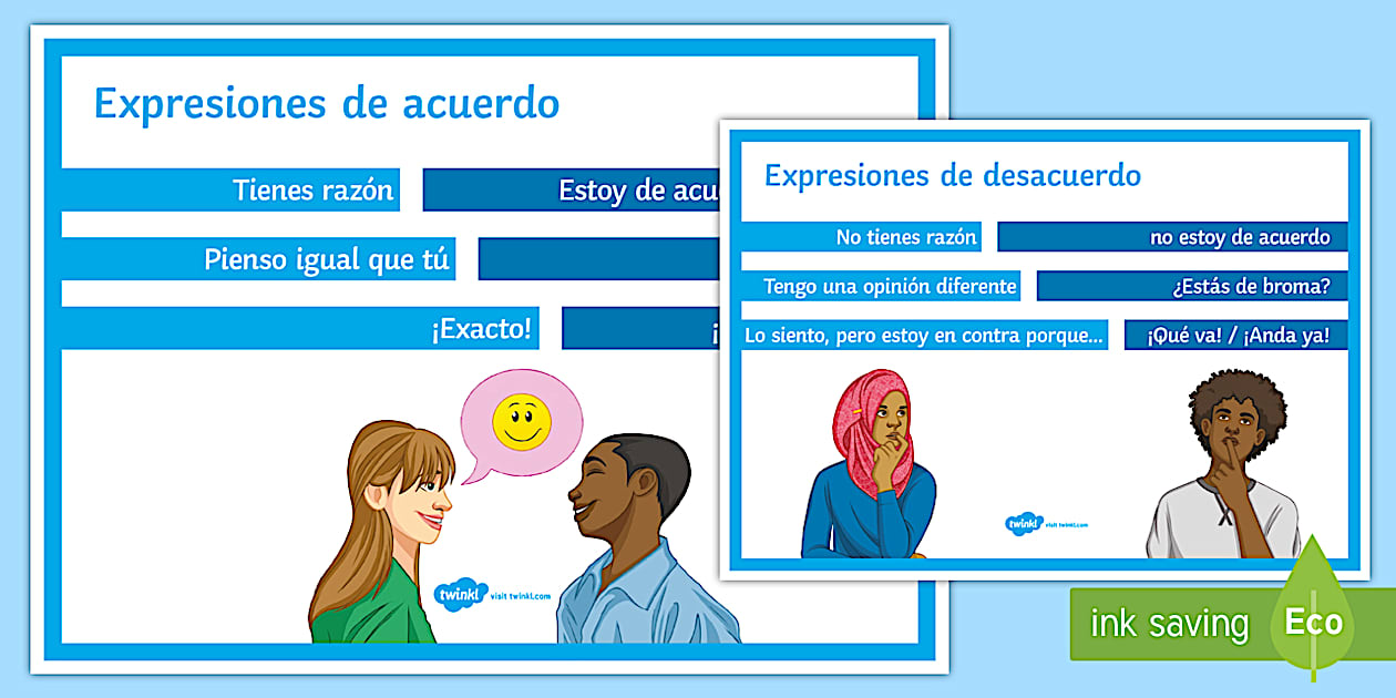Agreeing and Disagreeing Expressions Display Poster - Twinkl
