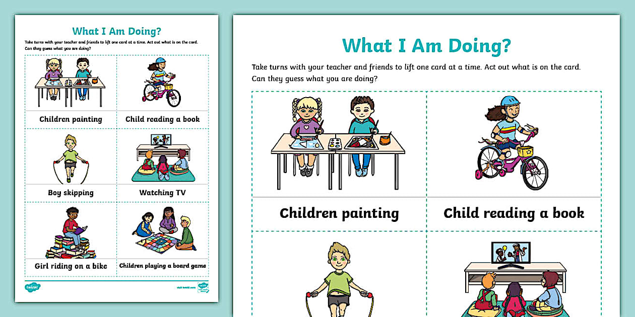 Language Skills: Act Out What I Am Doing Foundation Stage