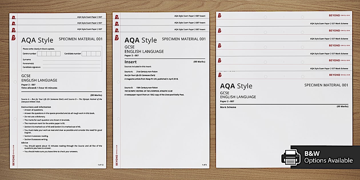AQA GCSE English Language Paper 2 - Mock | Beyond English
