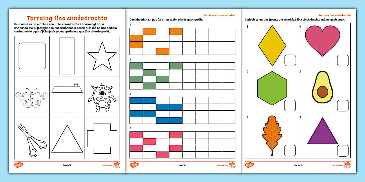 Línte Siméadracht Leabhrán (Teacher-Made) - Twinkl