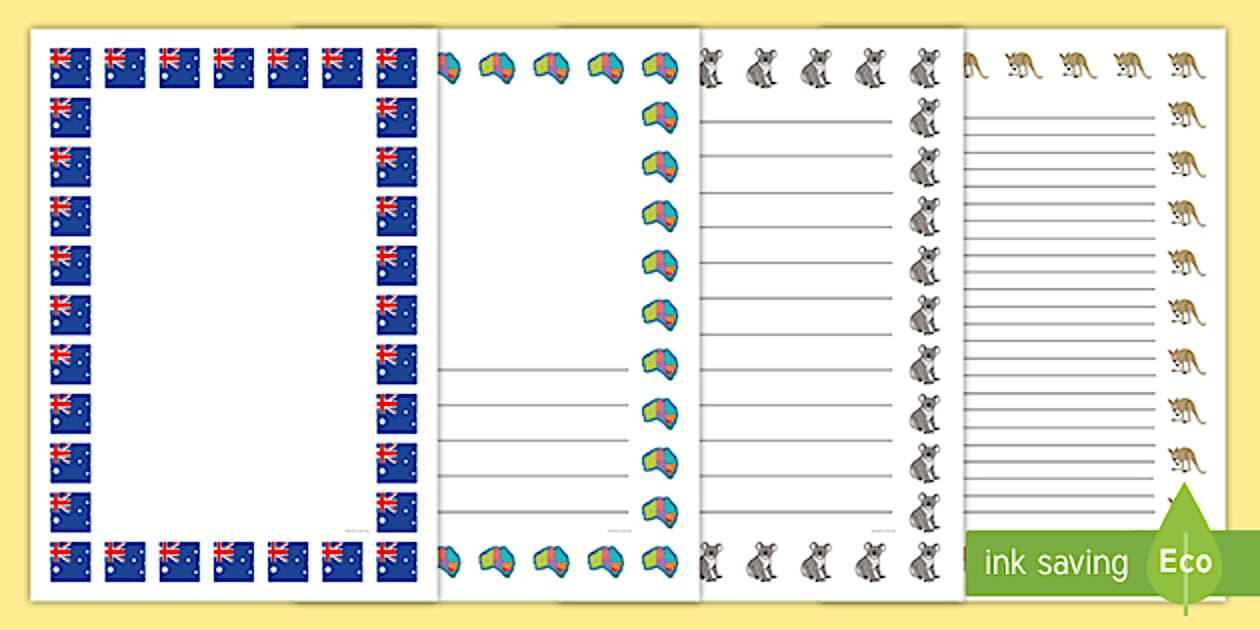 Australian Citizenship Day Page Borders (teacher made)