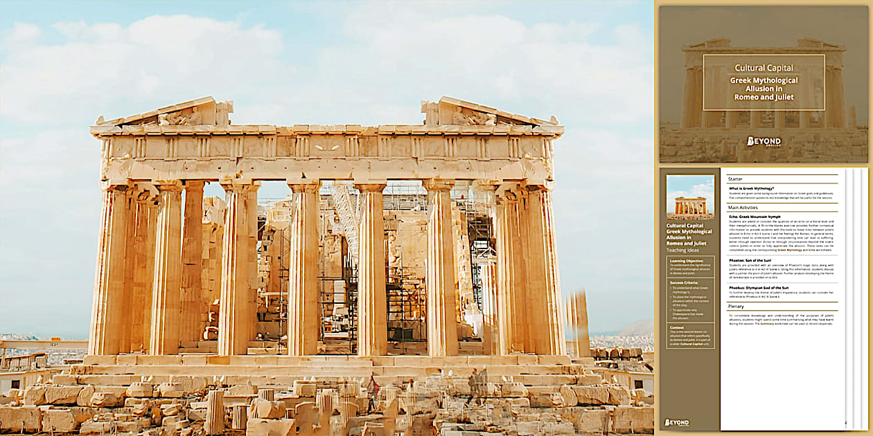 Allusion in Romeo and Juliet: Greek Mythology (teacher made)