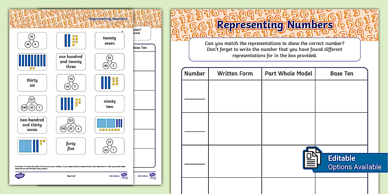 KS1 Number Representations (teacher made) - Twinkl