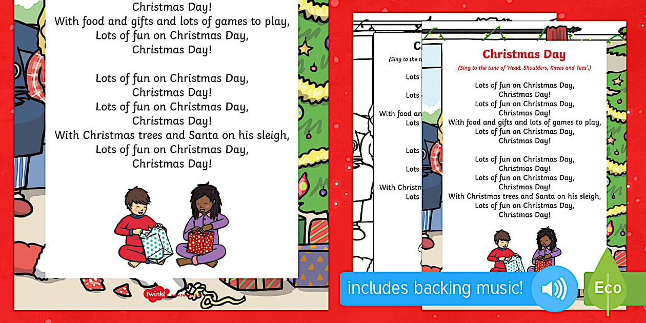 Christmas Day Song (teacher made) - Twinkl