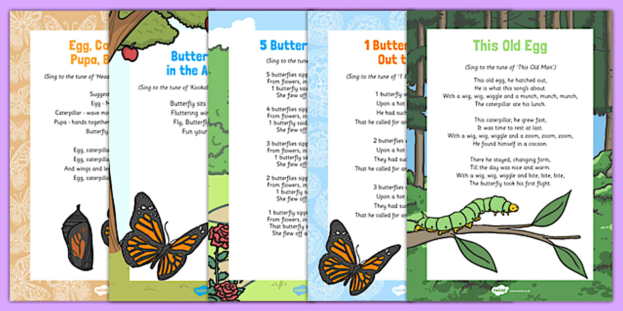 6 Butterfly Poems for Kids | Butterfly Songs and Rhymes