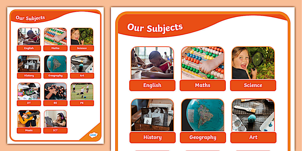 Editable Our Subjects Display Poster