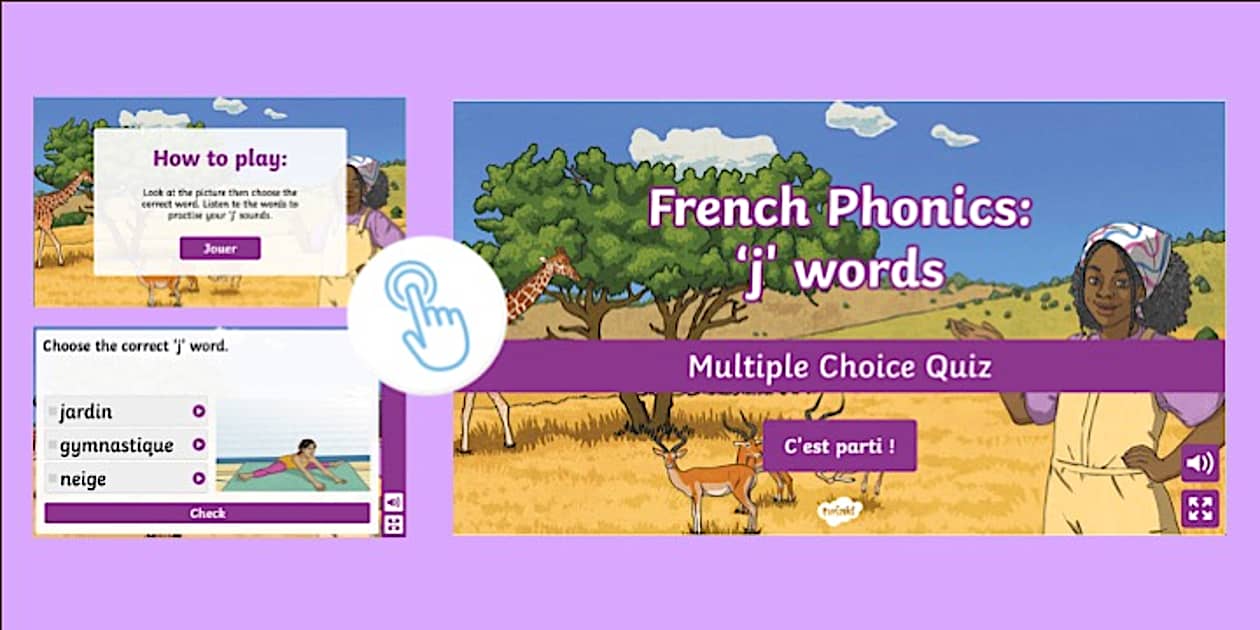 👉 French Phonics: 'j' words Interactive Quiz