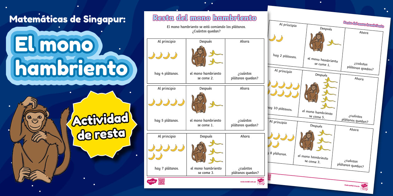 Matemáticas de Singapur: El mono hambriento