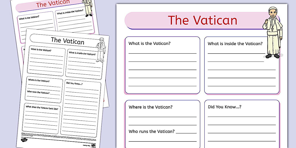 The Vatican Fact File Template (Teacher-Made) - Twinkl