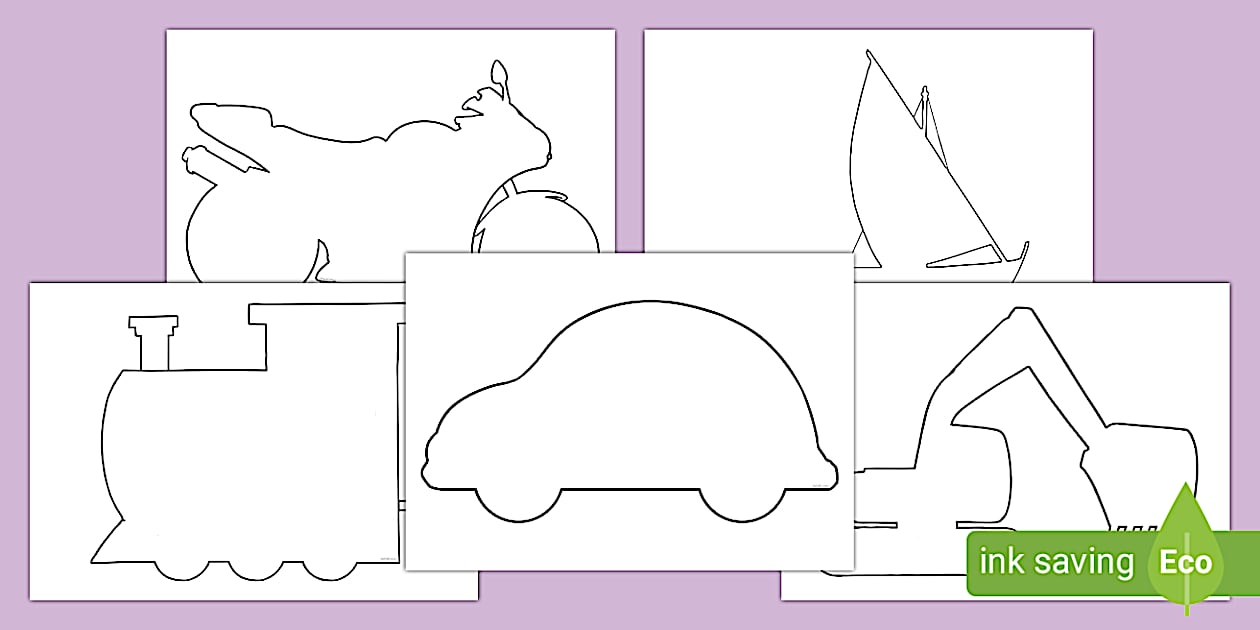 Vehicle Shape Outlines (teacher made) - Twinkl