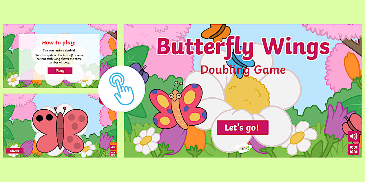 Butterfly Wings Doubling Game | Maths - Primary - Twinkl