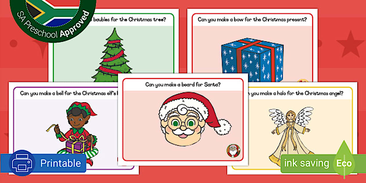 Preschool: Christmas - Modelling Dough Mats