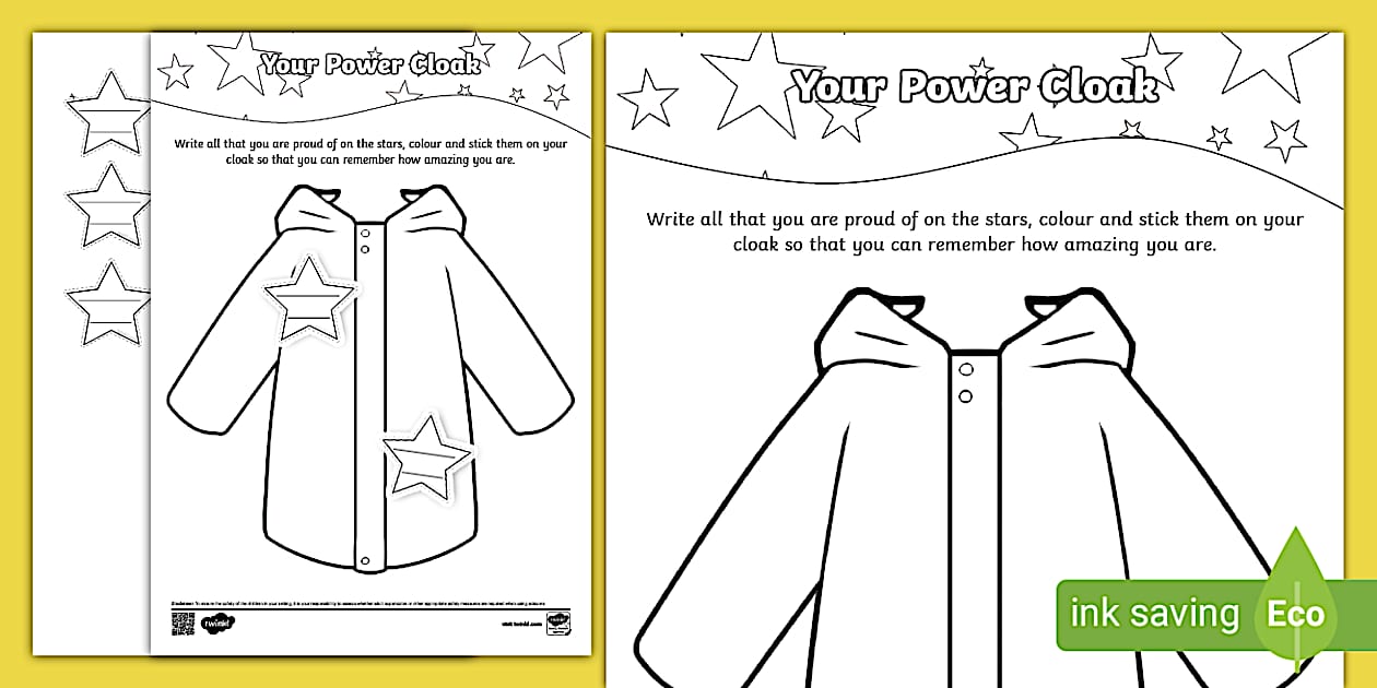 Your Power Cloak Activity (teacher made) - Twinkl