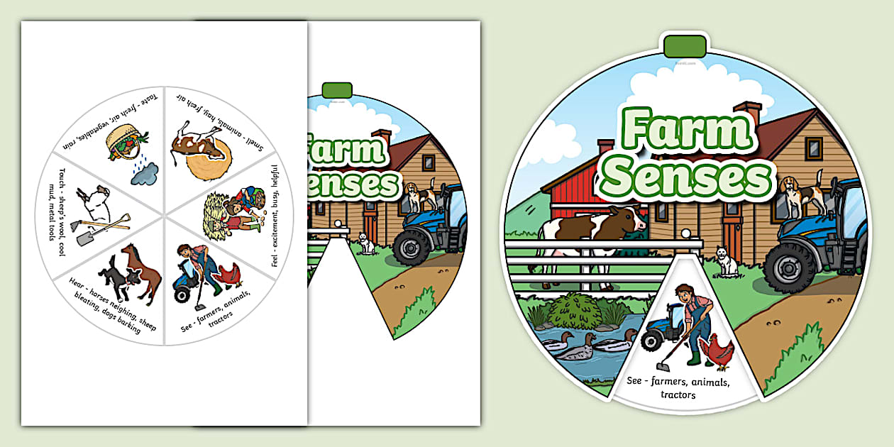 Farm Senses Spinning Wheel - Twinkl