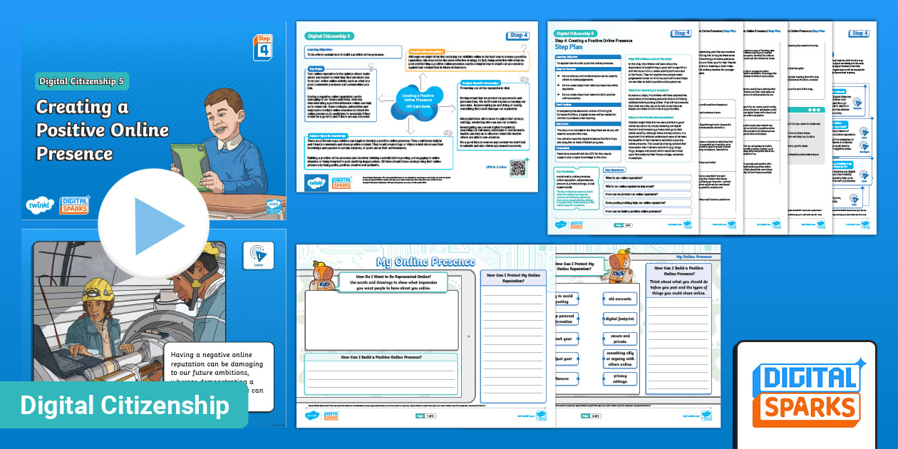 Digital Sparks: Digital Citizenship 5: Step 4 (teacher made)