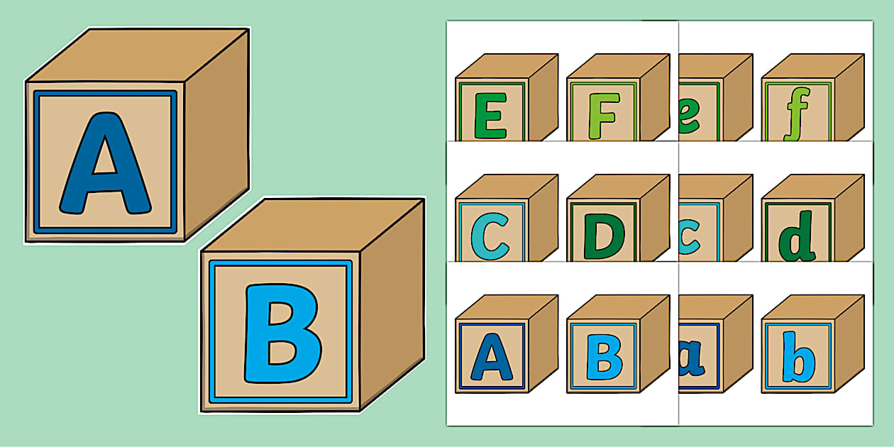 Wooden Blocks Display Lettering (teacher made) - Twinkl