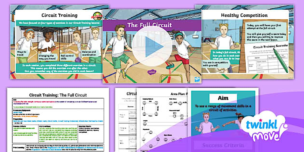 Twinkl Move PE - Year 3 Circuit Training Lesson 5 The Full Circuit
