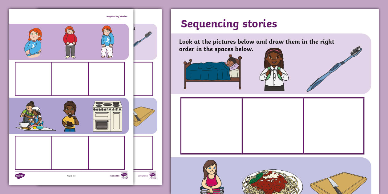 Sequencing Activity Sheet (teacher made) - Twinkl