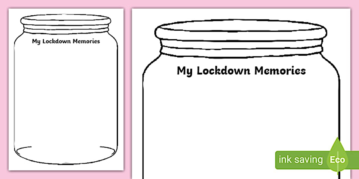 My Lockdown Memories Memory Jar Template (teacher made)