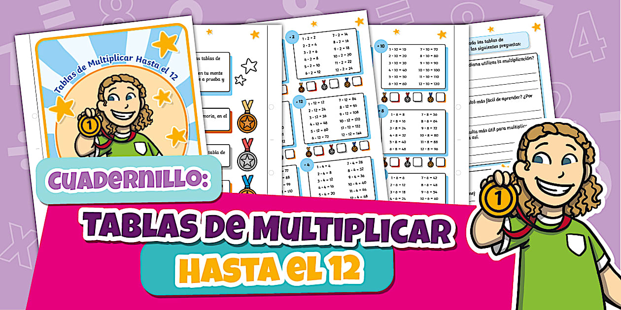 Cuadernillo | Tablas de Multiplicar | Hasta 12 | Matemáticas