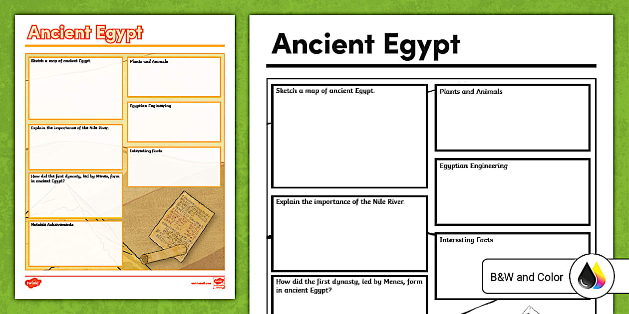 Ancient Egypt for 6th-8th Grade Graphic Organizer