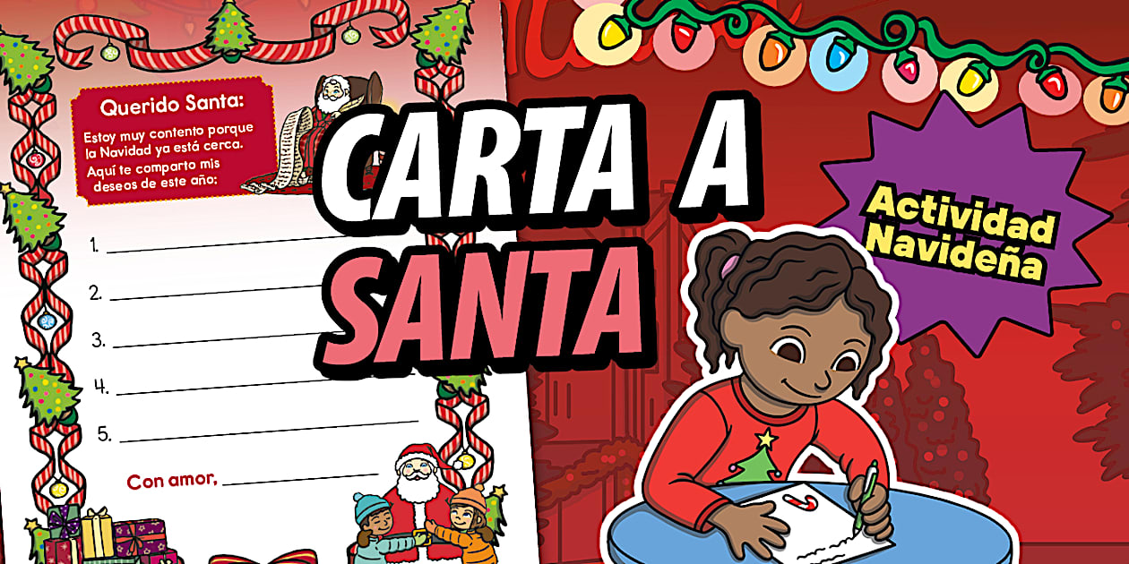 Carta Para Santa - Actividad Navideña Para Niños