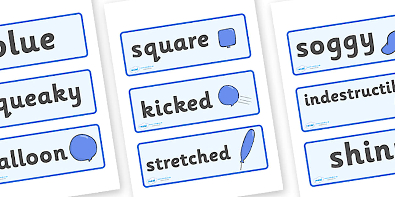 Word Cards to Support Teaching on The Blue Balloon - Twinkl