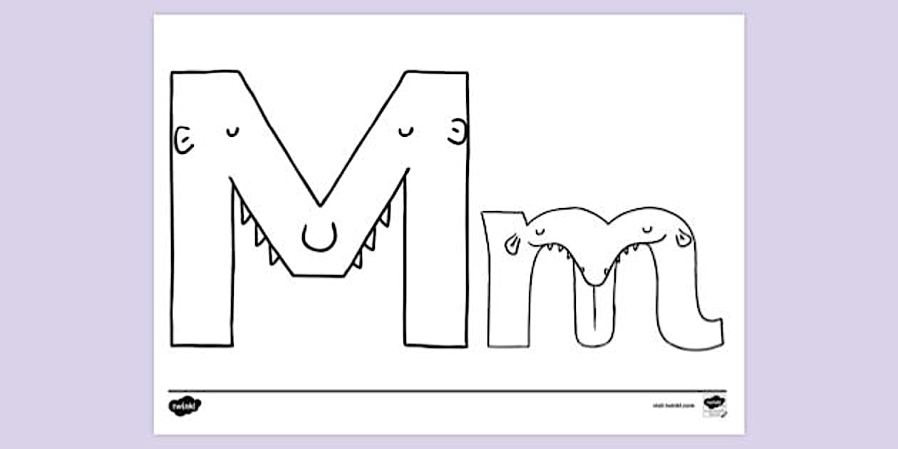 Free Printable Letter M Colouring Page - Primary Resources