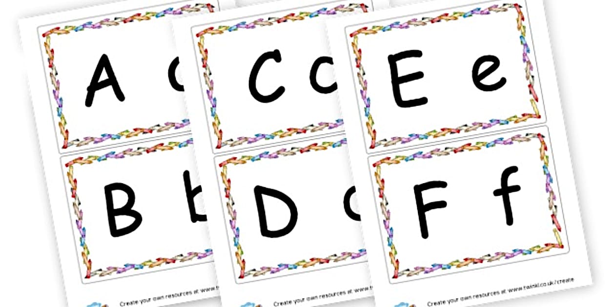 Alphabet Upper and Lowercase Cards (teacher made) - Twinkl