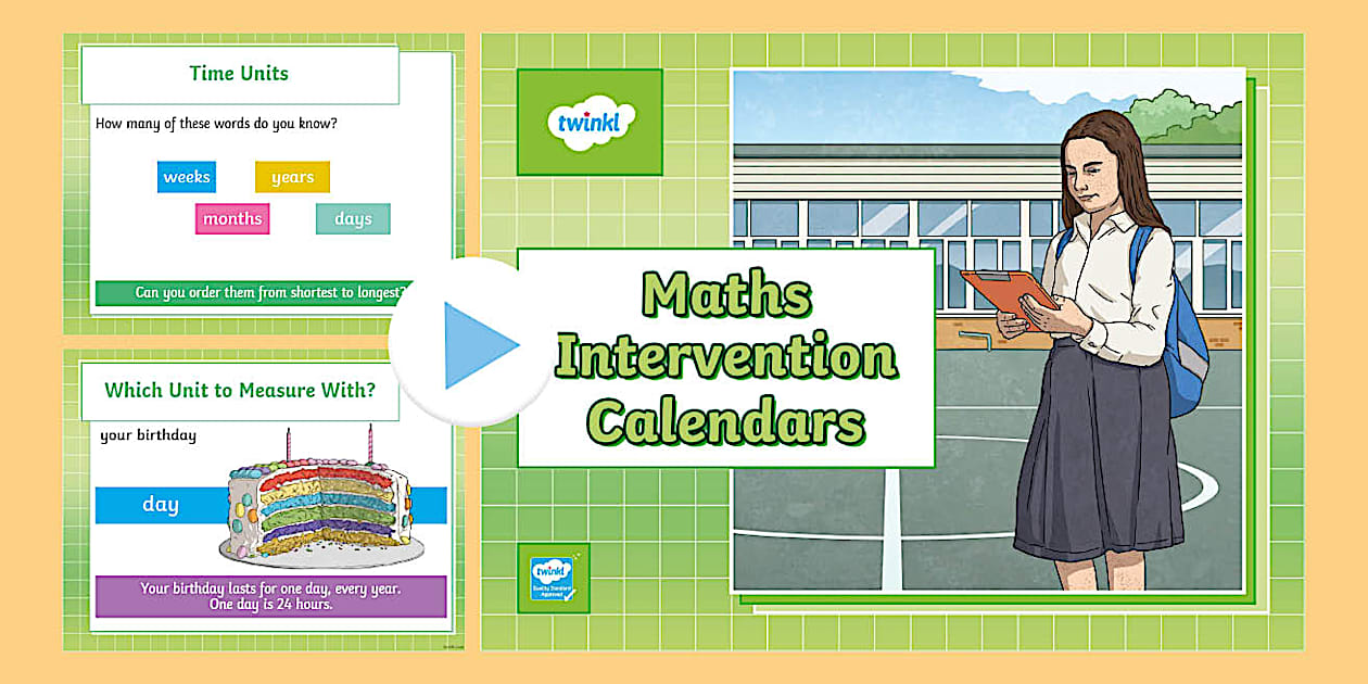 👉 Maths Intervention Calendars PowerPoint - Time - SEND