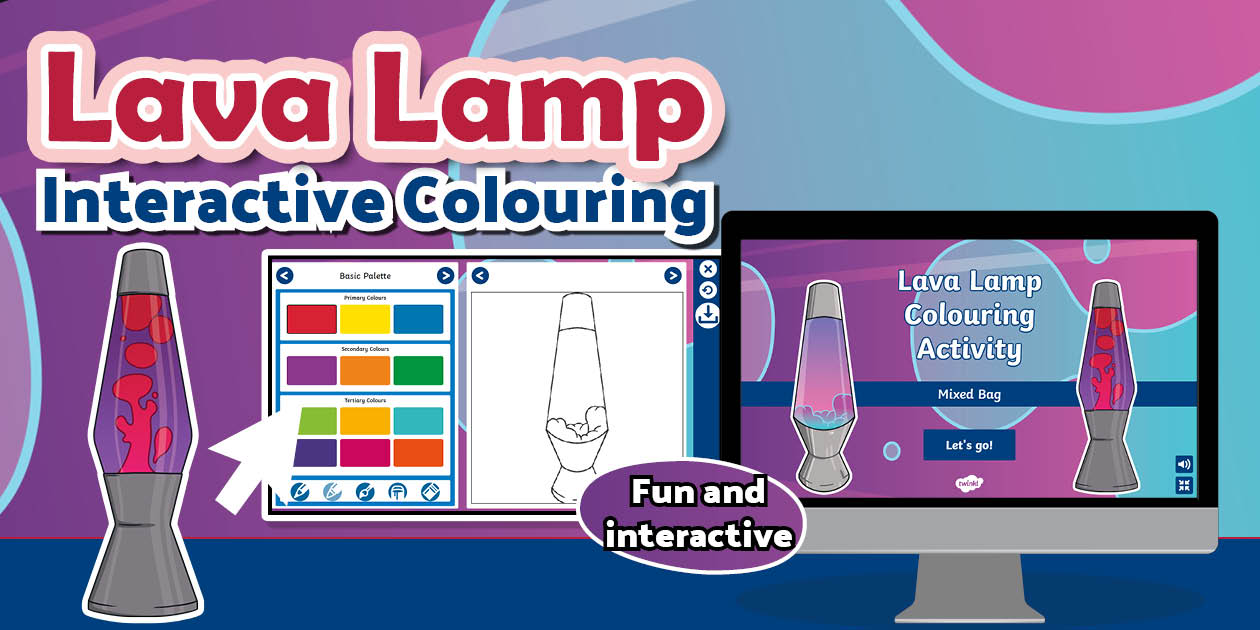 Lava Lamp Interactive Colouring
