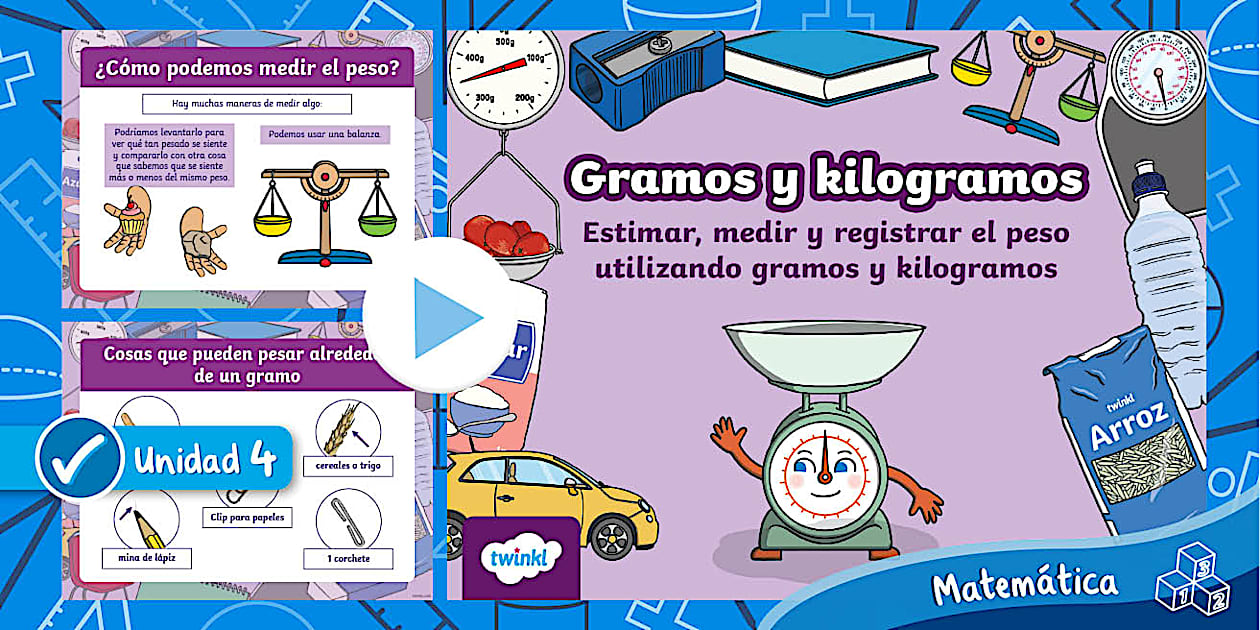 PowerPoint Gramos y Kilogramos (teacher made) - Twinkl