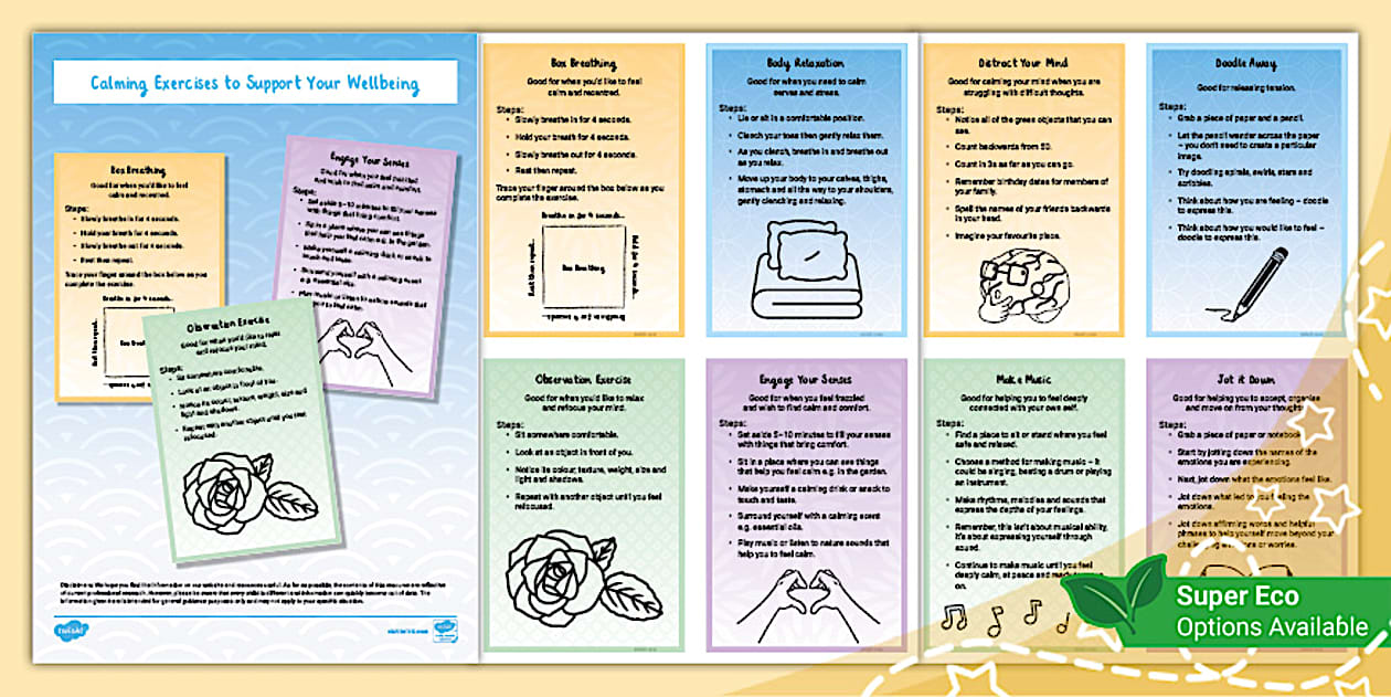 Calming Exercises For Adults (teacher made) - Twinkl