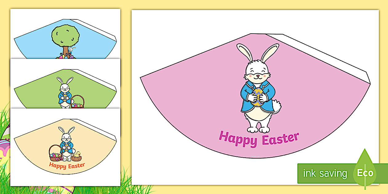 Easter Party Party Cones (teacher made) - Twinkl